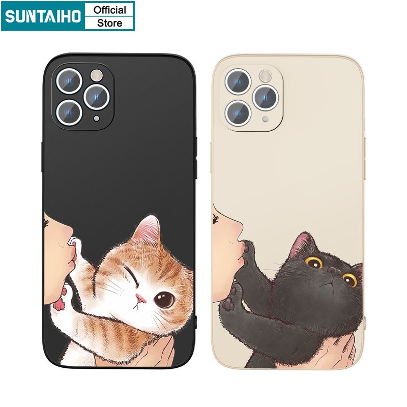 Jual Suntaiho Silicone Case Cute and Spoiled Cat Pattern Soft Phone ...
