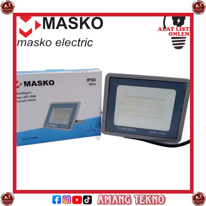 Jual KAP SOROT LED SLIM / FLOODLIGHT 50W 50 W Outdoor 50 Watt - Putih MASKO TERMURAH | Shopee ...
