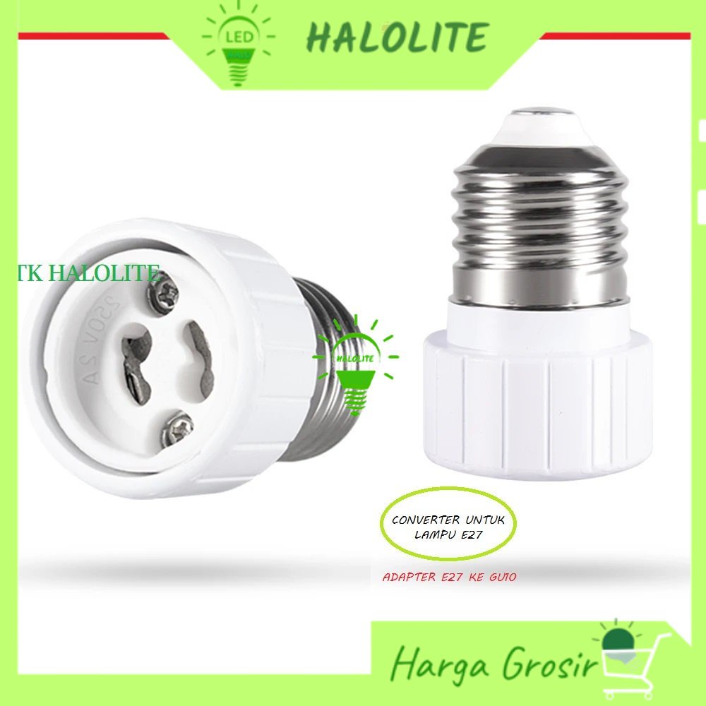 Jual Adapter Converter Fitting Lampu Led E27 Ke GU10 | Shopee Indonesia