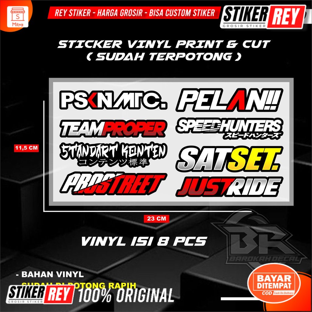 Jual Stiker Racing Sticker Pack Print & Cut Stiker Motor Setiker ...