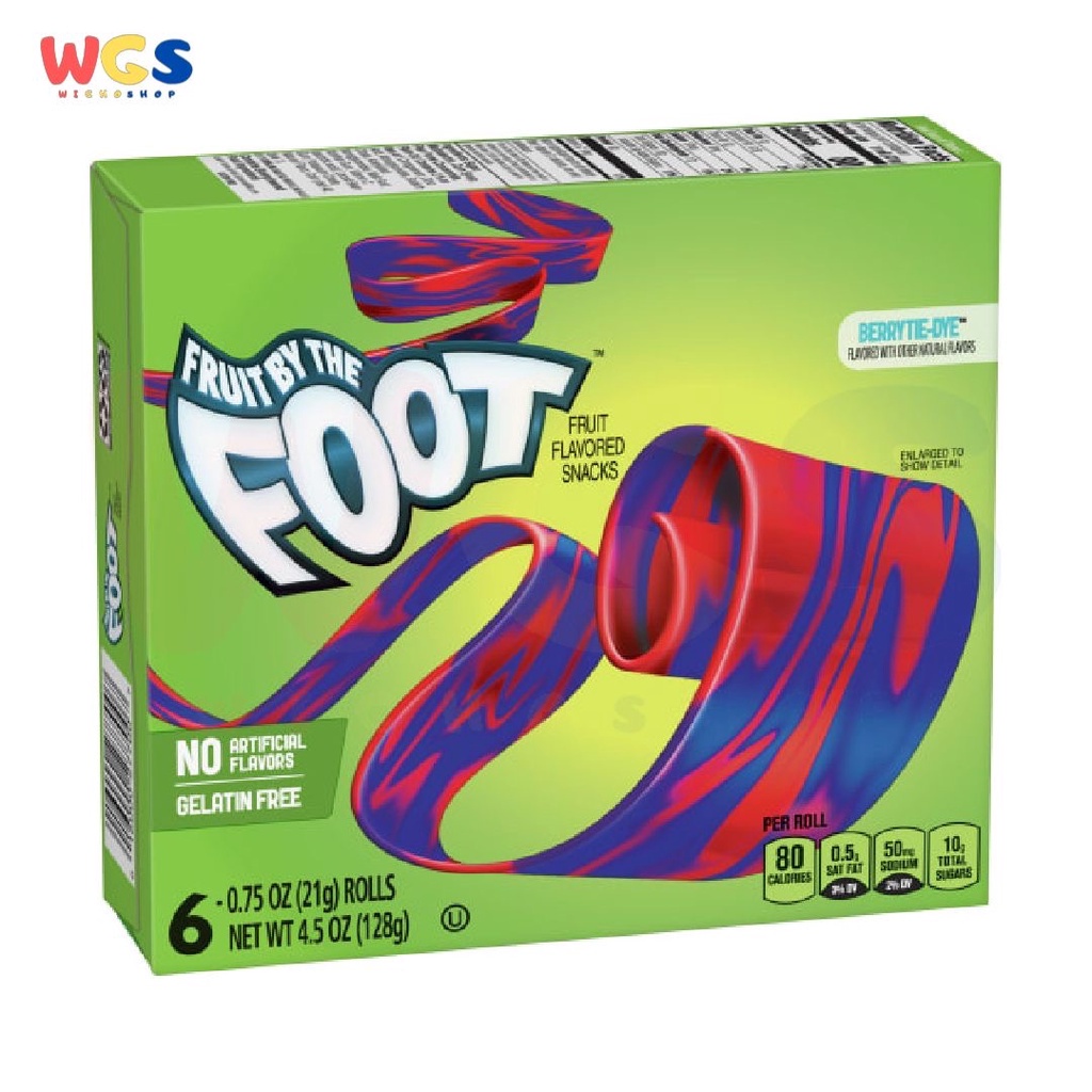 Jual Candy Fruit By The Foot Fruit Flavored Snacks Berrytie-Dye 4.5oz ...