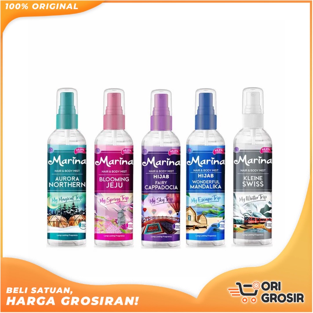 Jual ORI Grosir Marina Hair & Body Mist Cologne Morrocan Blue - Pink ...