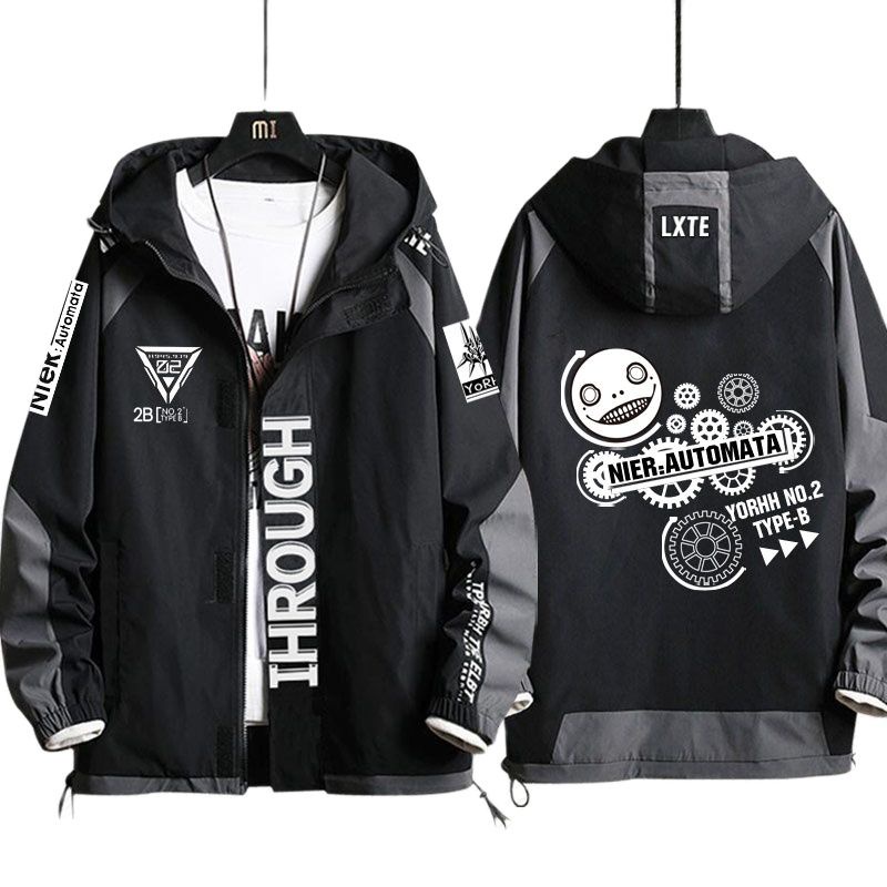 Jual jaket Game NieR Automata 2B Cosplay Jackets Waterproof Hooded ...