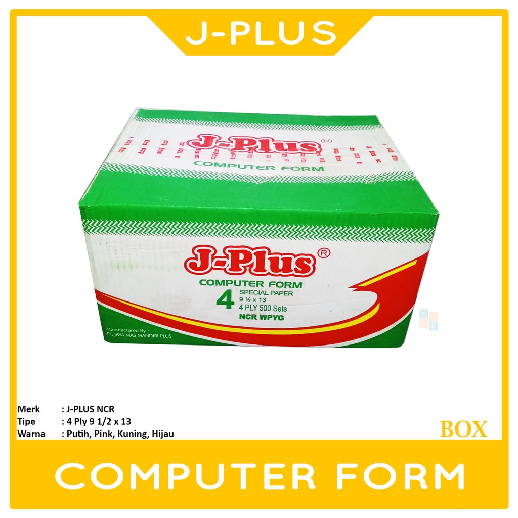 Jual J-PLUS - Continuous Form - Kertas Komputer CF 91/2 x 13 4 Ply ( K4 ...