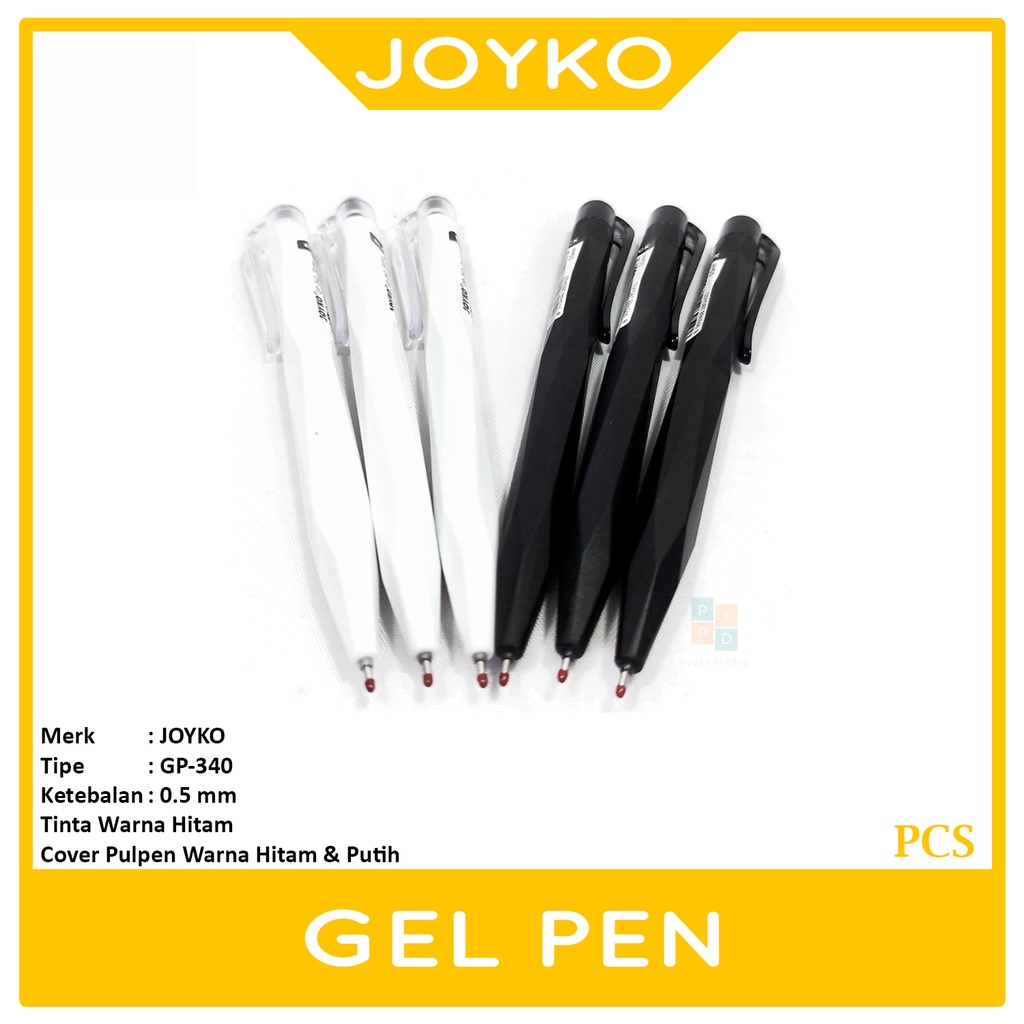 Jual JOYKO - Pulpen Retractable Gel Pen GP-340 Tinta Hitam - Pcs ...
