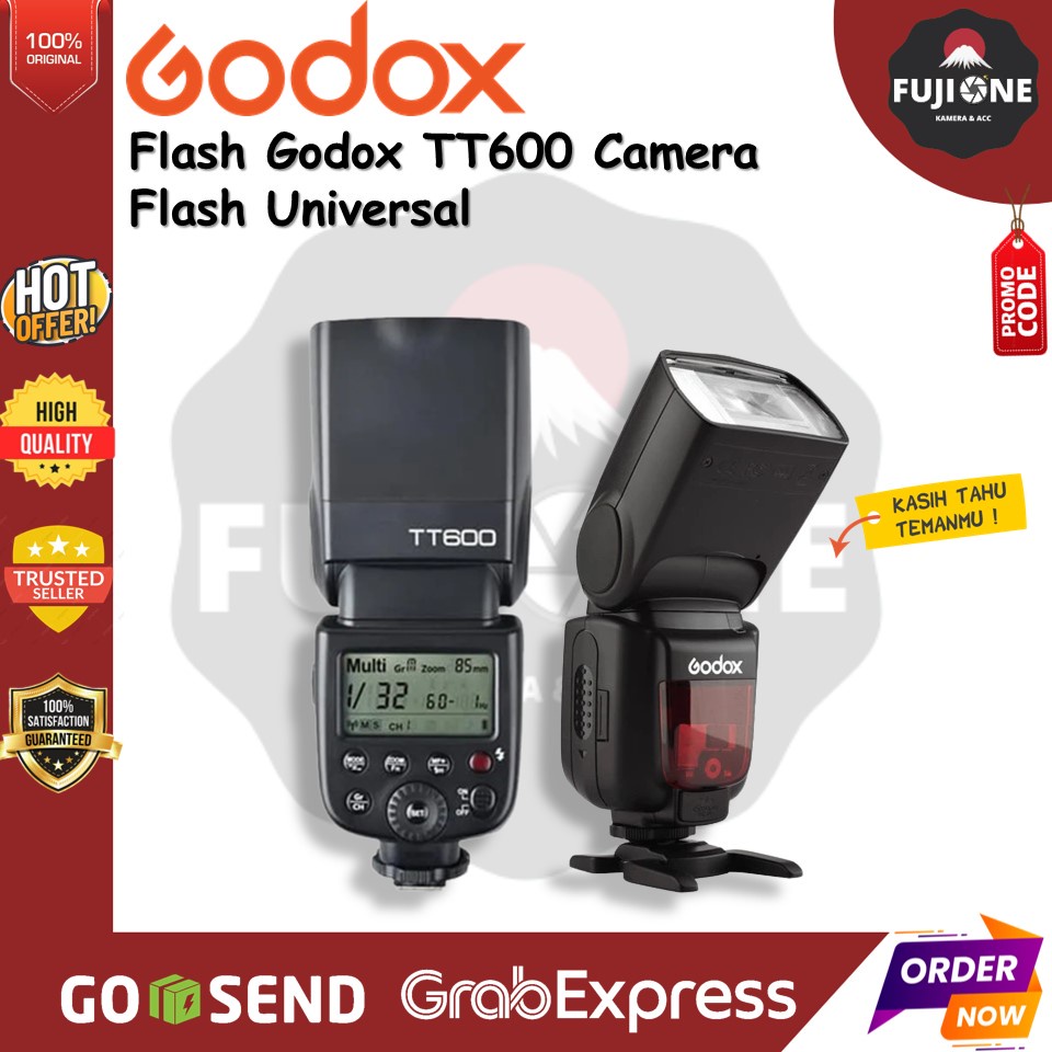 Jual Godox TT600 Flash HSS Universal Speedlite kamera mirrorles - Flash ...