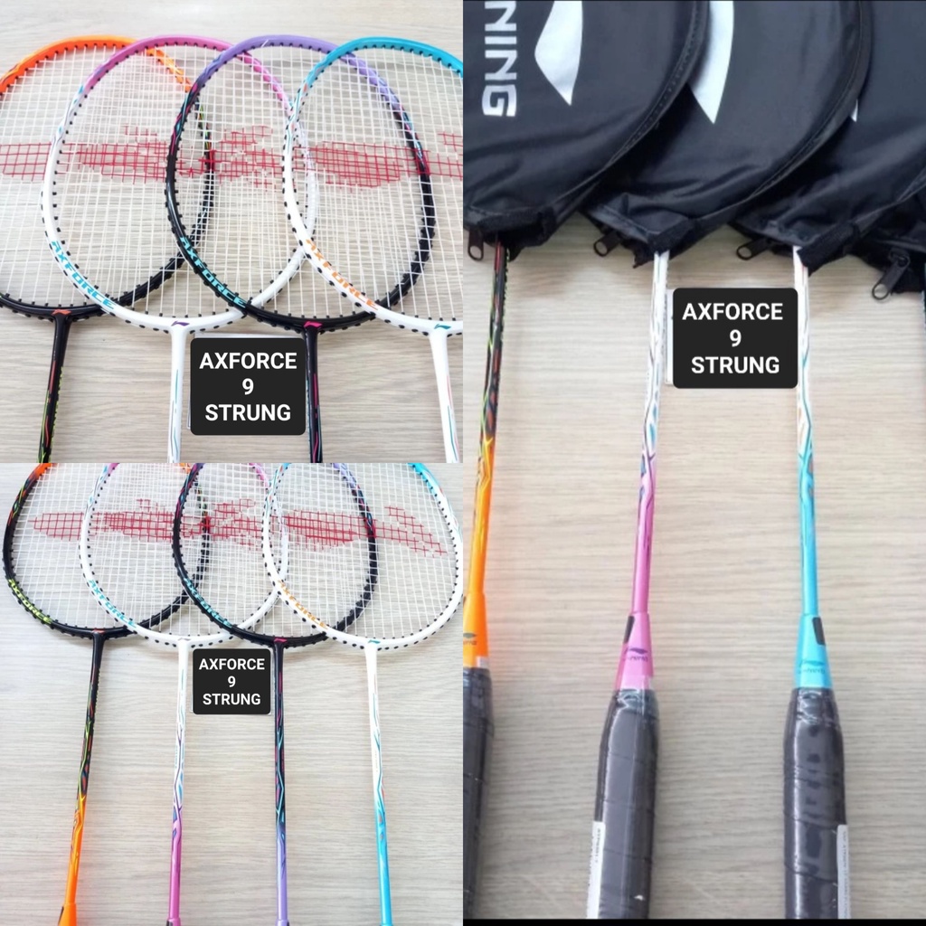 Jual Raket Badminton LINING AXFORCE 9 STRUNG 100% Original | Shopee ...