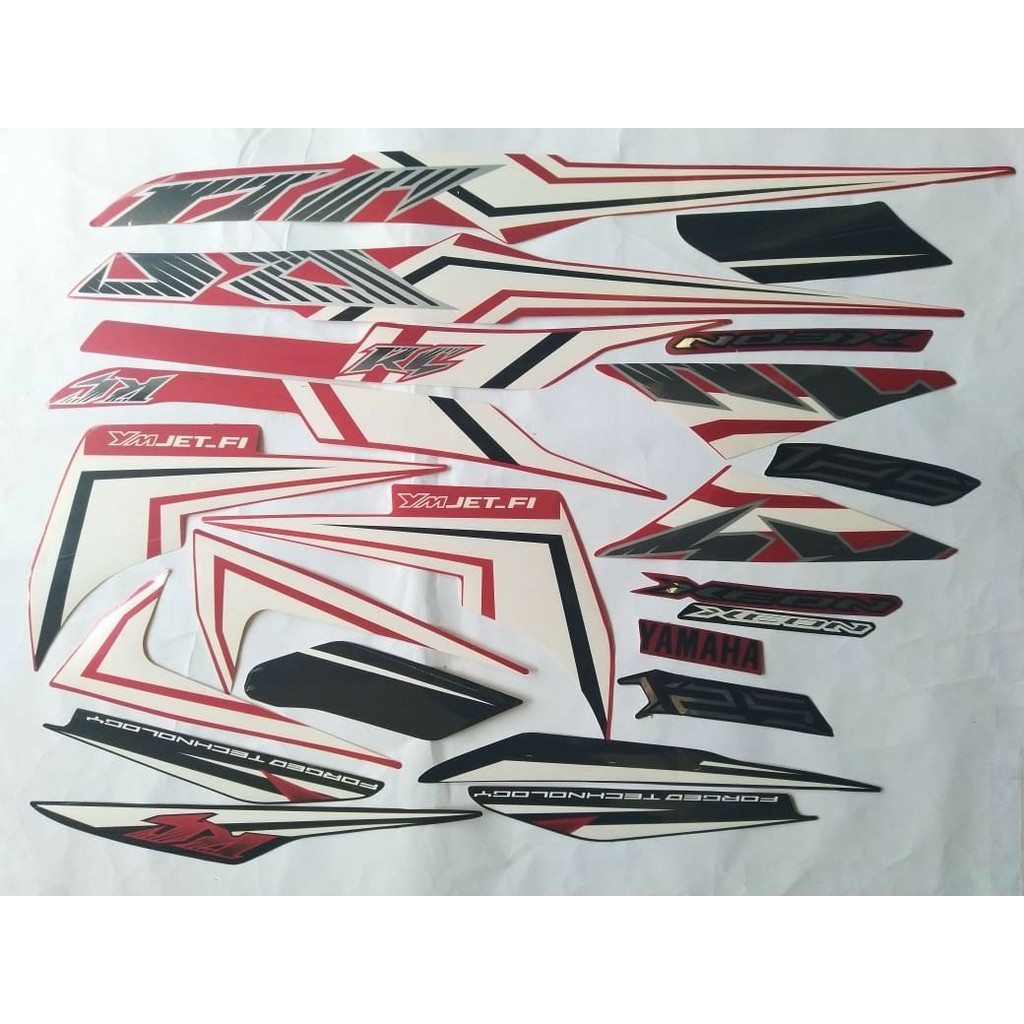 Jual Stiker Striping motor yamaha xeon rc 125 2014 merah | Shopee Indonesia