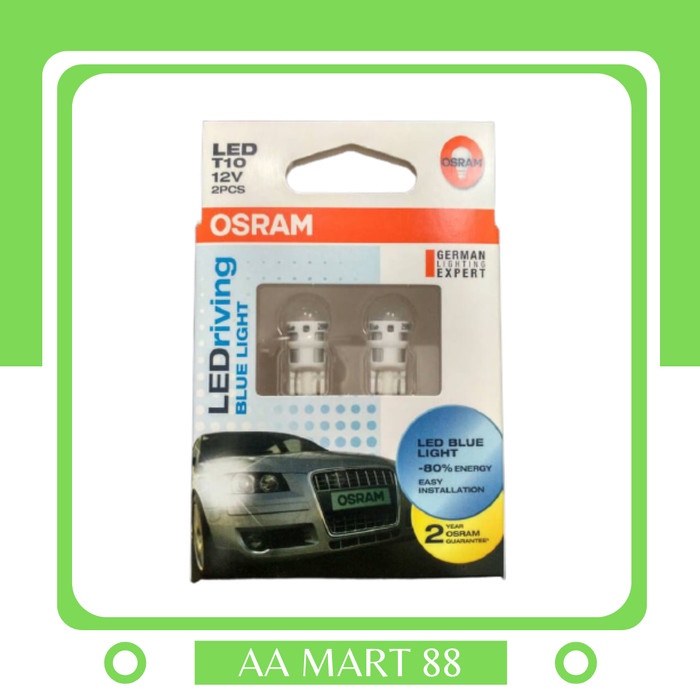 Jual OSRAM T10 LED WARNA BIRU Lampu Senja dan Plat Nomor LED Osram T10 ...