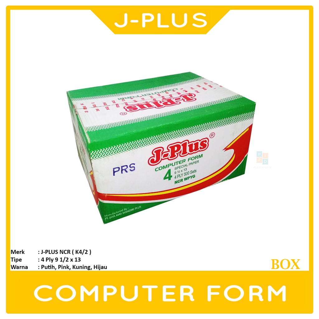 Jual J-PLUS - Continuous Form - Kertas Komputer CF 91/2 x 13/2 4 Ply ...