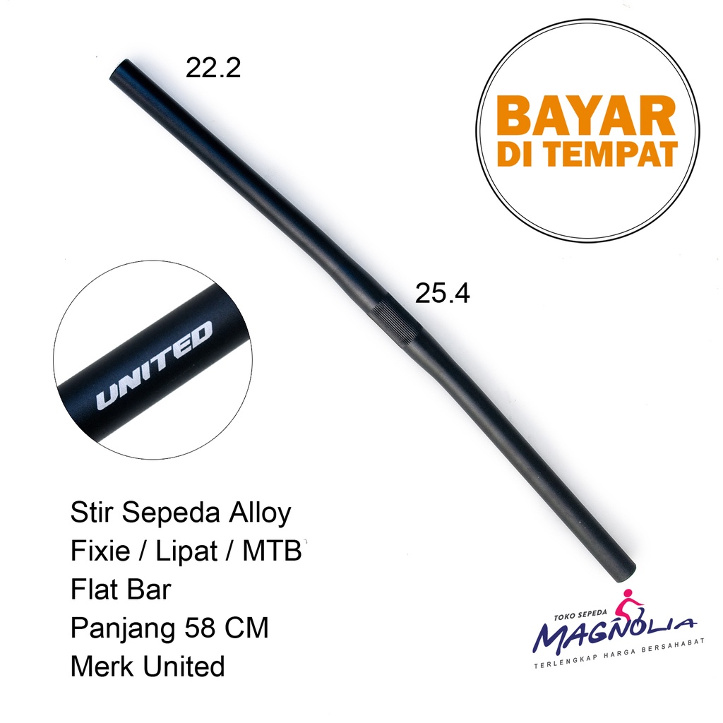 Jual Handlebar Stang Stir Sepeda Fixie MTB Lipat Gunung Flatbar Alloy | Shopee Indonesia