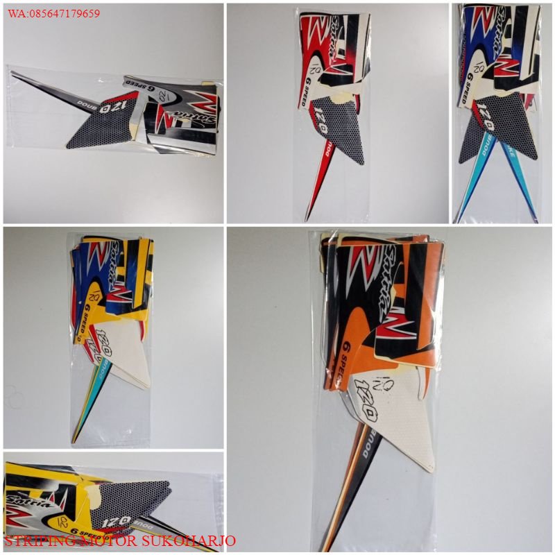 Jual (ORI) Striping Sticker Suzuki Satria R 2tak lumba 2002 2003 ...