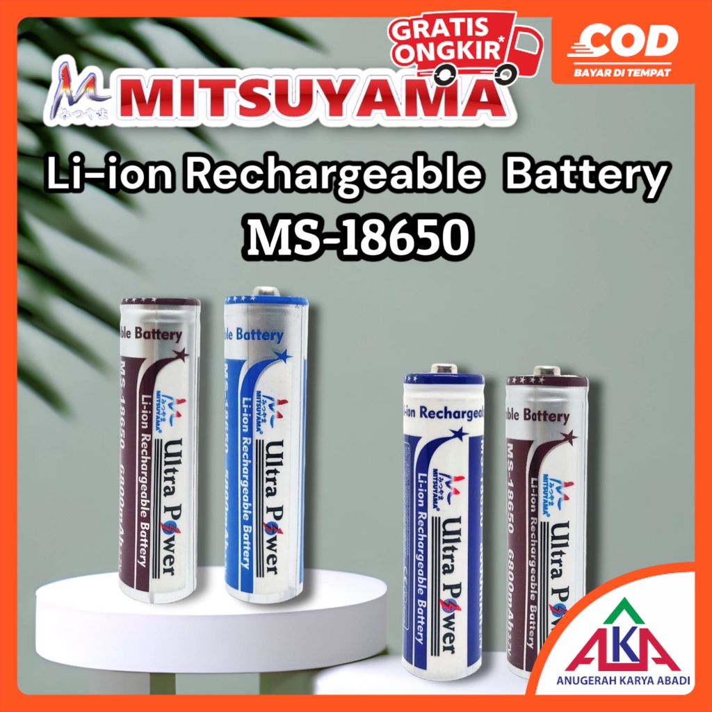 Jual Baterai Cas 18650 MITSUYAMA MS-18650 5800 / 6800 / 8000 / 9600 mAh Rechargeable Battery ...