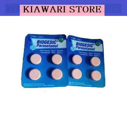 Jual Biogesic Paracetamol 500gr 1 Strip Isi 4 Tablet Obat Flu / Demam ...