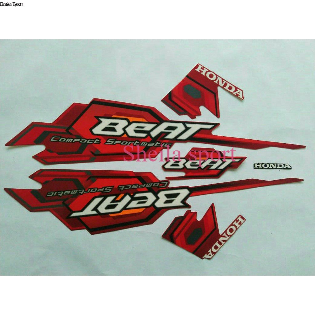 Jual Stiker striping honda beat karbu 2008 merah | Shopee Indonesia