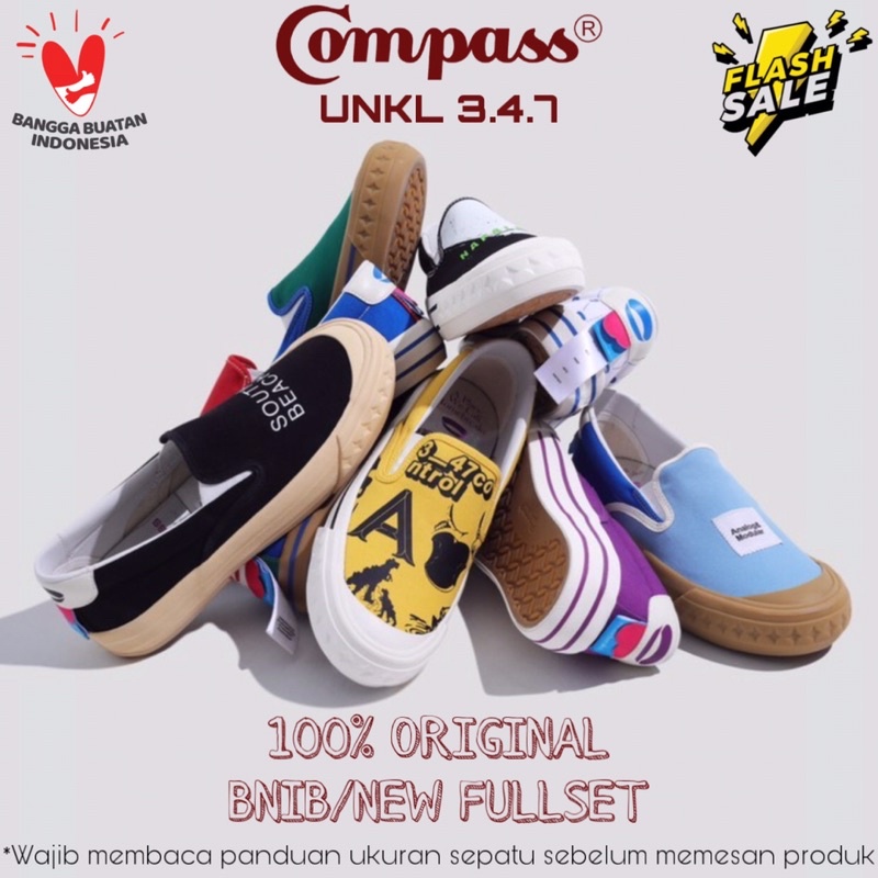 Jual [ORIGINAL] Sepatu Compass X Unkl 3.4.7 Retrograde Slip-On ...