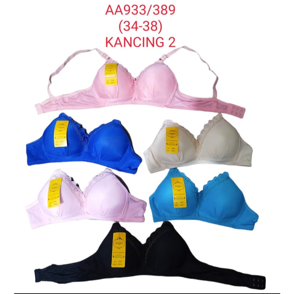 Jual BRA BH RENDA BUSA TANPA KAWAT KAIT 2 OIMIO 389 PREMIUM BRA ...
