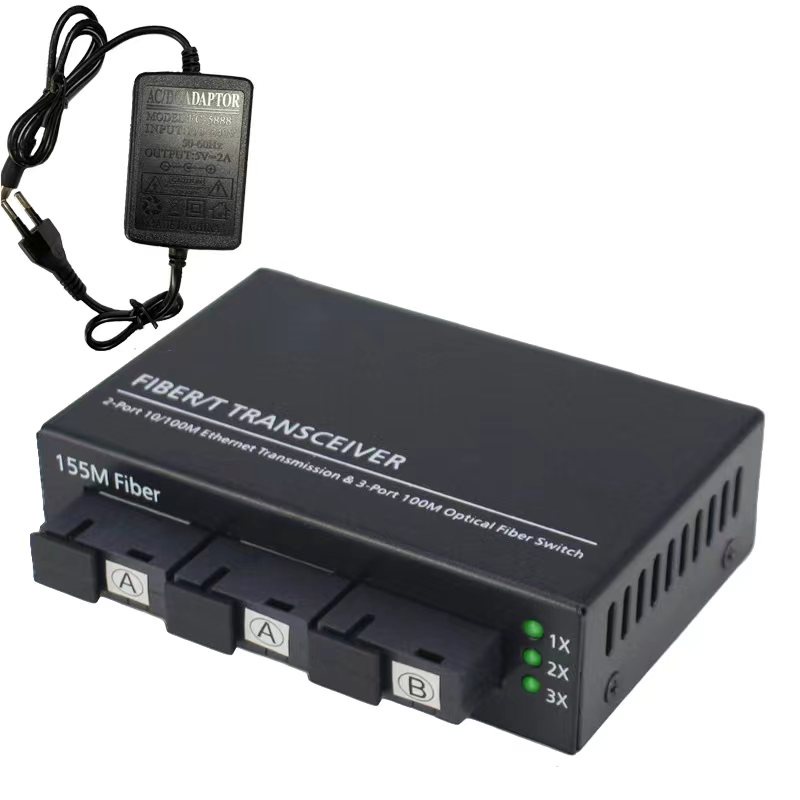 Jual Media Converter 10M/100M 6 Port FO 2 Port LAN Ethernet Fiber Switch Optical Media Converter ...