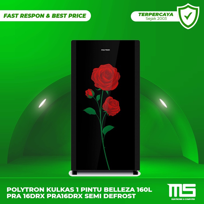 Jual POLYTRON Kulkas 1 Pintu Belleza 160L PRA 16DRX PRA16DRX Semi ...