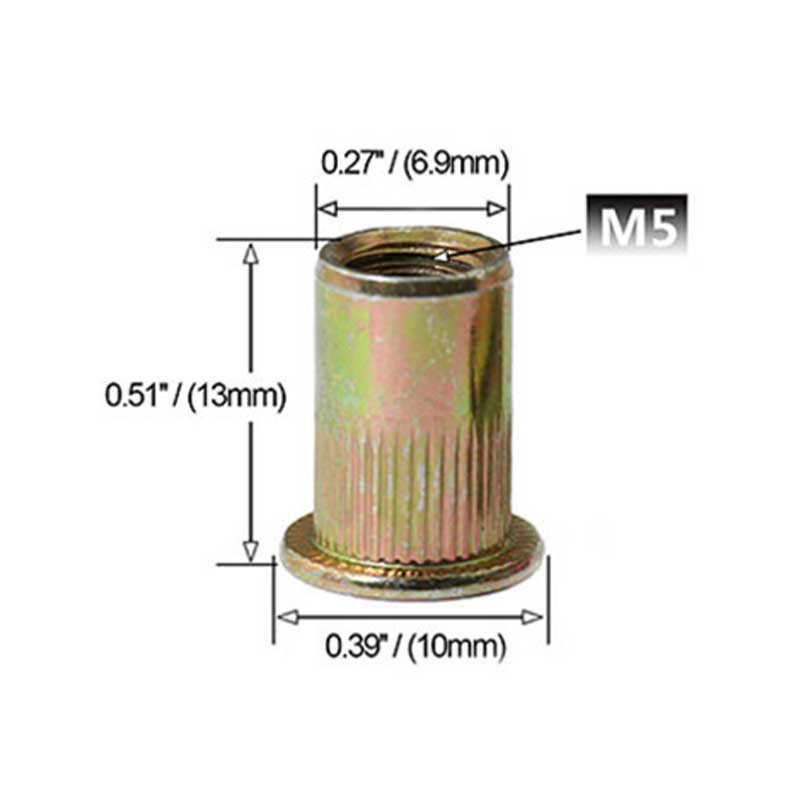 Jual M3/M4/M5/M8/M10 Mur Rivet Nut/Rivnut/Flat Nut 50pcs | Shopee Indonesia