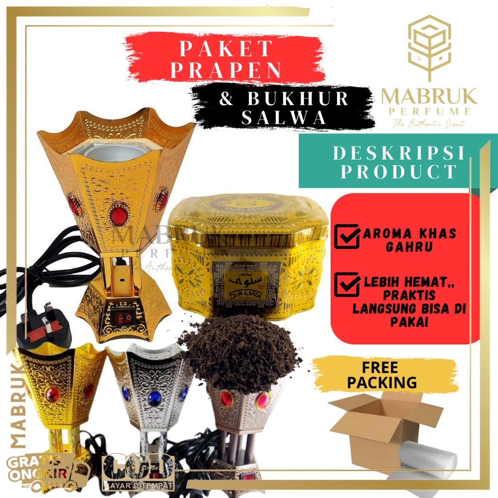Jual Paket Bukhur PRAPEN ELEKTRIK KABEL DUPA BUKHUR SALWA Surrati Oud ...