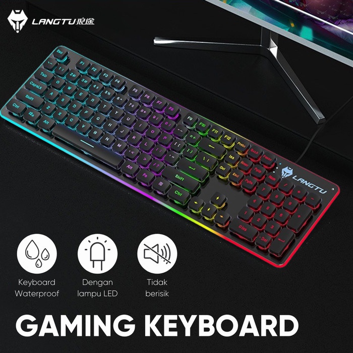 Jual Keyboard Gaming Membran Langtu L1 Gaming LED Backlight Keyboard ...