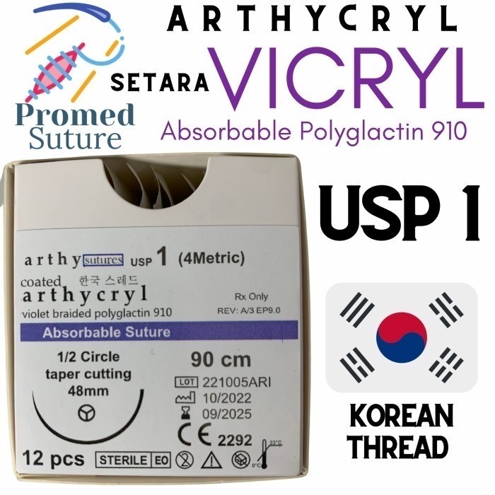 Jual Vicryl Plus No. 1 VCP 371 Taper Cutting Arthycryl Benang Operasi | Shopee Indonesia