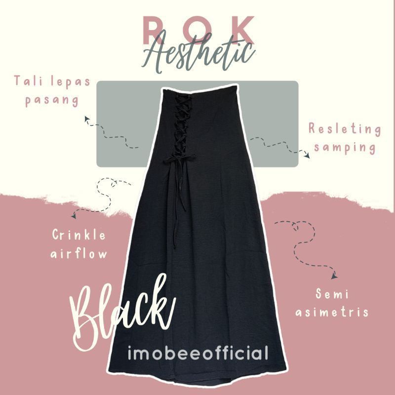 Jual (READY) Tari Skirt | Rok Tali Simpul | Rok Korea Aesthetic (tali ...