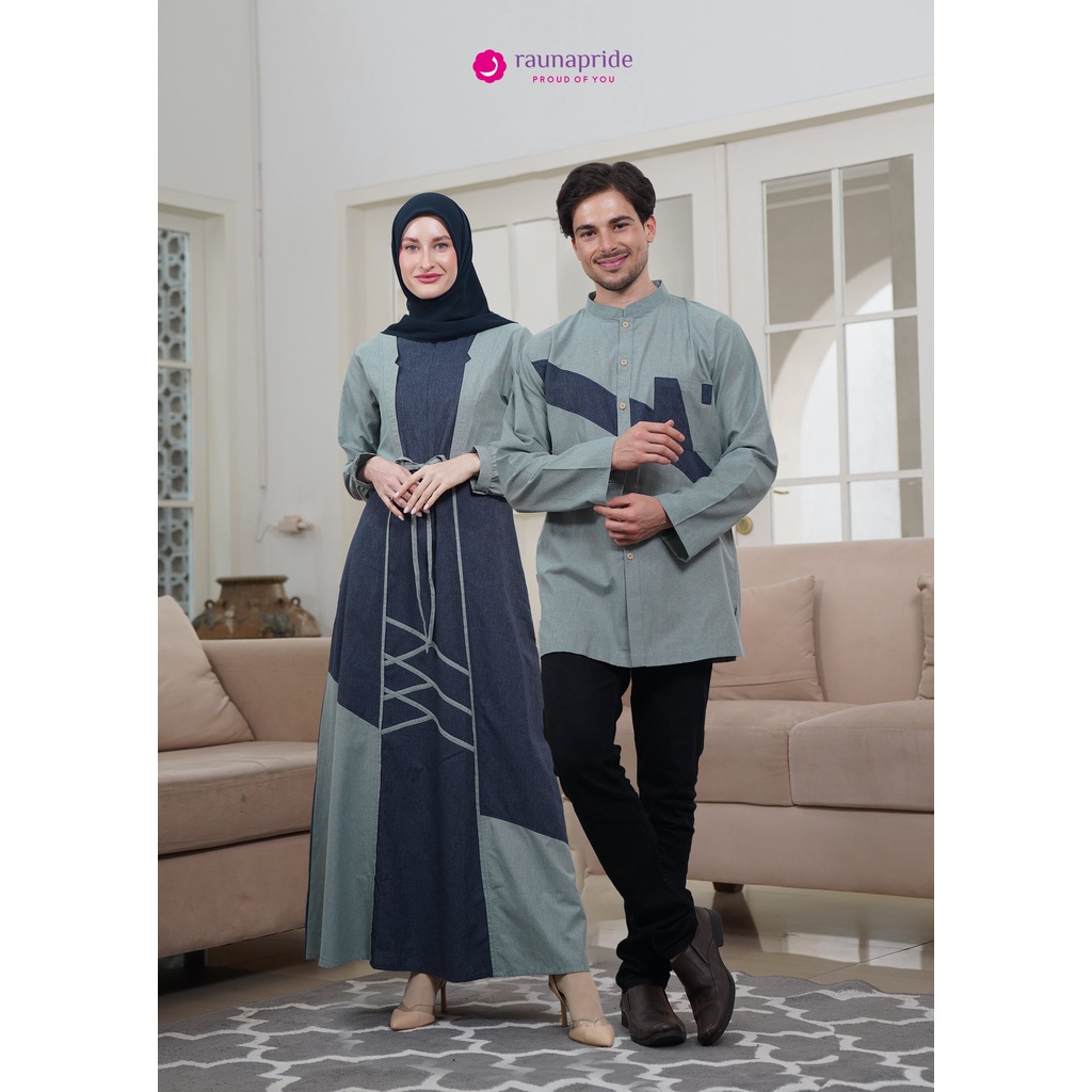 Jual Baju Couple Pasangan 08 Navy Rauna Couple Terbaru 2023 Dress ...
