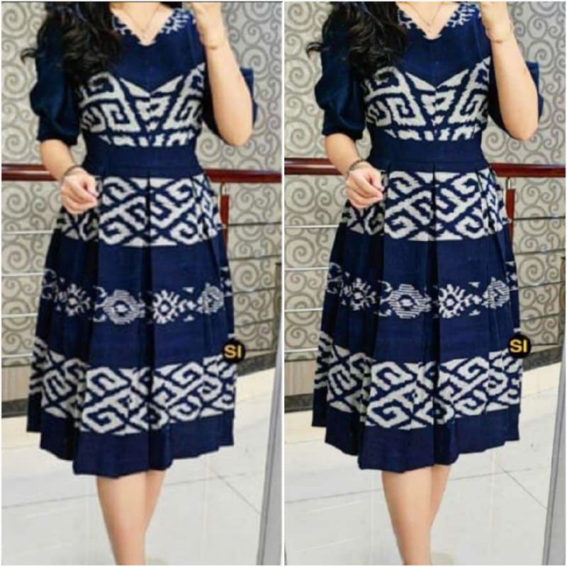 Jual TERBARU PAKAIAN BATIK WANITA DRESS TENUN MODERN ETNIK TROSO NTT ...