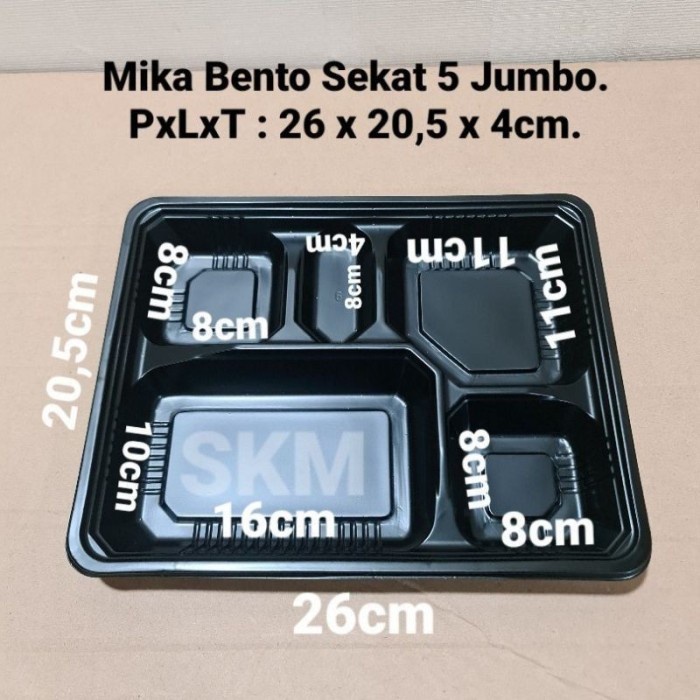 Jual Mika Bento Sekat 5 Jumbo / Tray Bento Sekat / Box Bento Jumbo ...