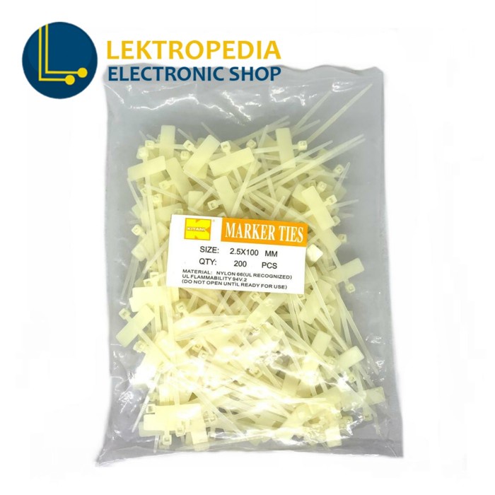 Jual Label Ties Marker KITANI 10cm PUTIH Name Tag Label Tie Tis Cable ...