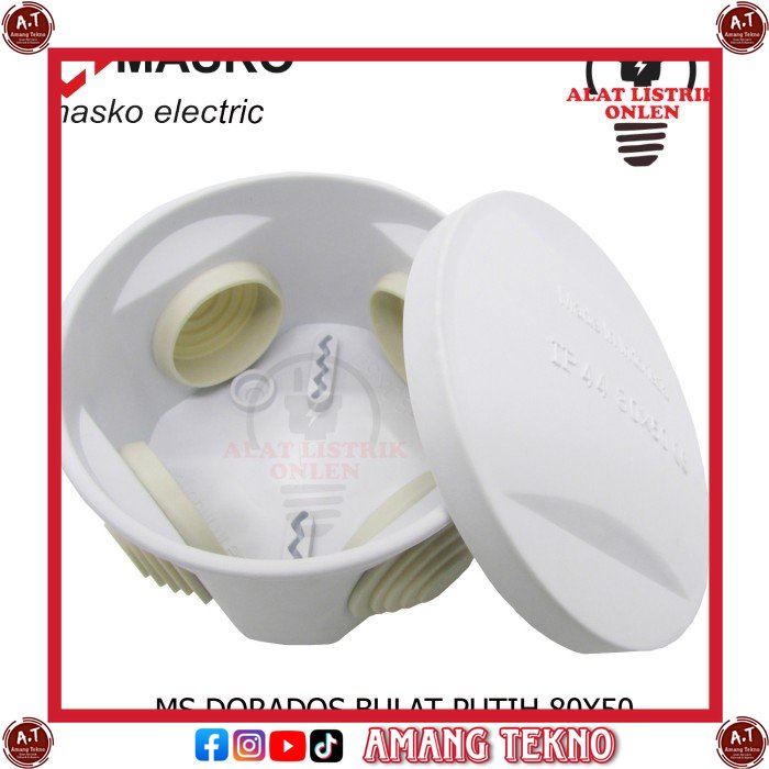 Jual DURADOS BULAT 80X50 MM MASKO IP 44 / 4 LUBANG / DORADUS / JUNCTION ...