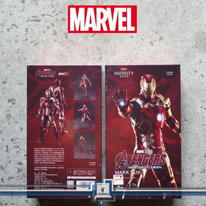 Jual ZD Toys Iron Man Mark 43 Ironman MK XLIII Avengers Infinty Saga ...