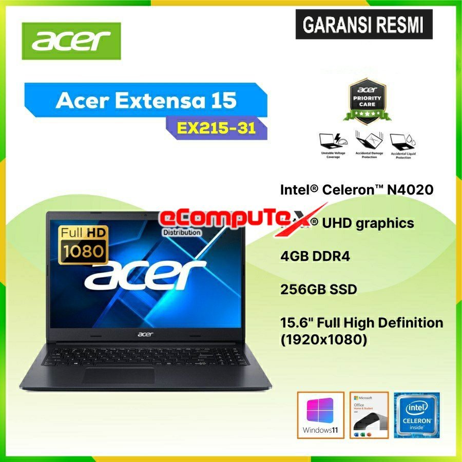 Jual LAPTOP ACER EXTENSA 15 EX215-31 / EX 215-31 INTEL CELERON N4020 ...