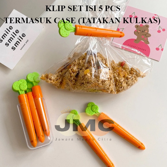 Jual JMC Set 5 pcs Klip Segel Plastik Bungkus Makanan Bentuk Wortel ...