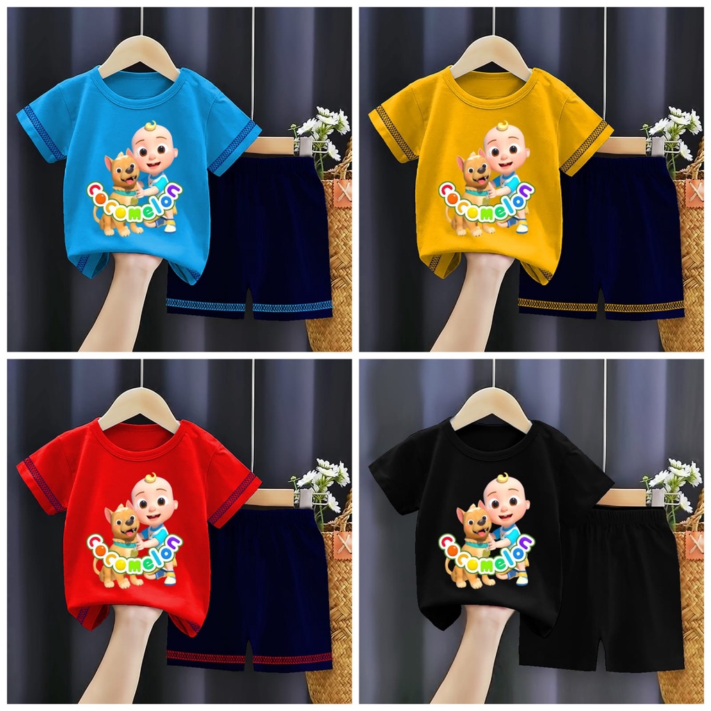Jual EdmundShop - Kaos Stelan Anak Laki Laki Perempuan Baju Kombinasi ...