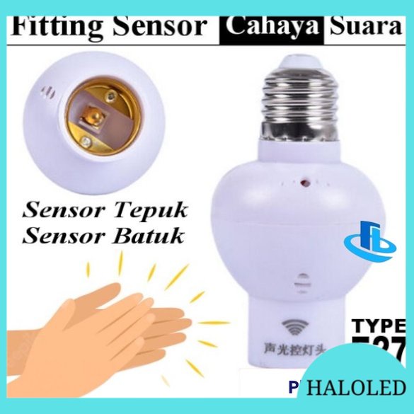 Jual FITTING LAMPU LED SENSOR SUARA OTOMATIS ON OFF E27/FITTING SENSOR ...