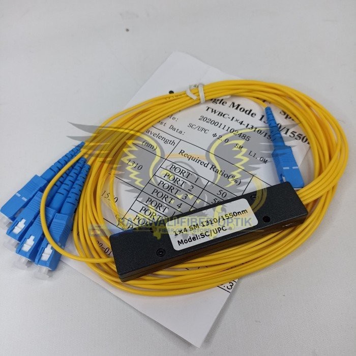 Jual Splitter Mini Modular 1:4 SC UPC Spliter 1:4 SC UPC Fiber Optik ...