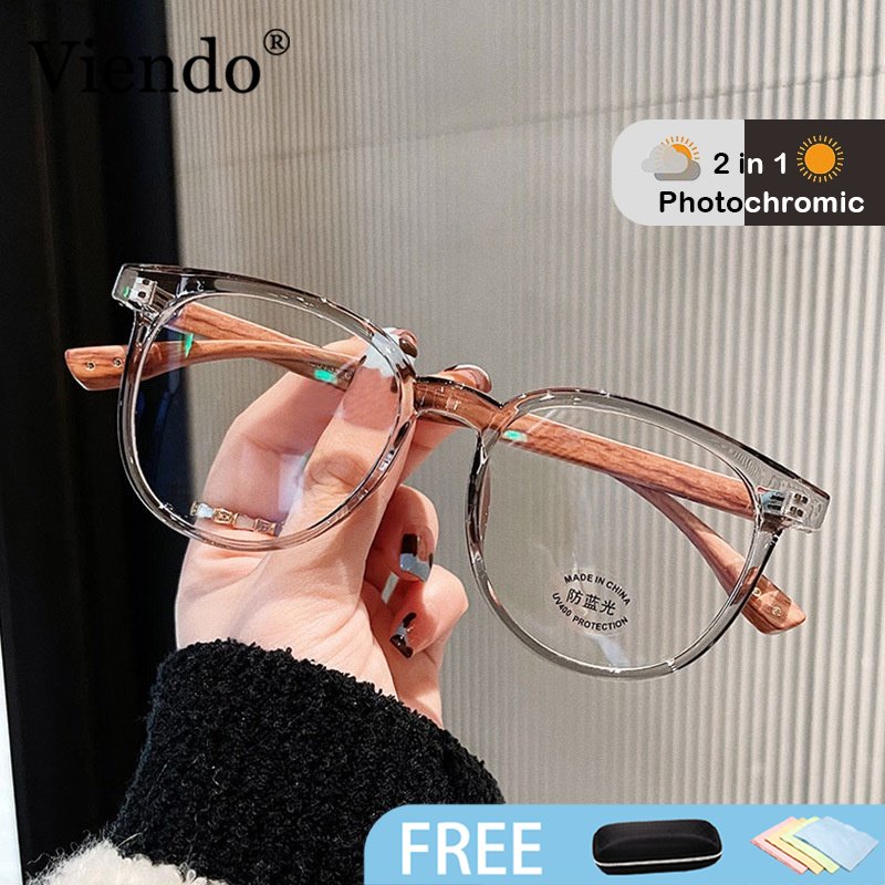 Jual Viendo Kacamata Photocromic Anti Radiasi Blueray Wanita Pria Kaca ...