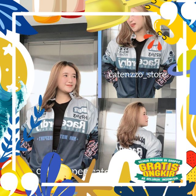 Jual JAKET DISTRO PRIA WANITA - VARSITY JAKET MOTOR NASCAR BOMBER ...