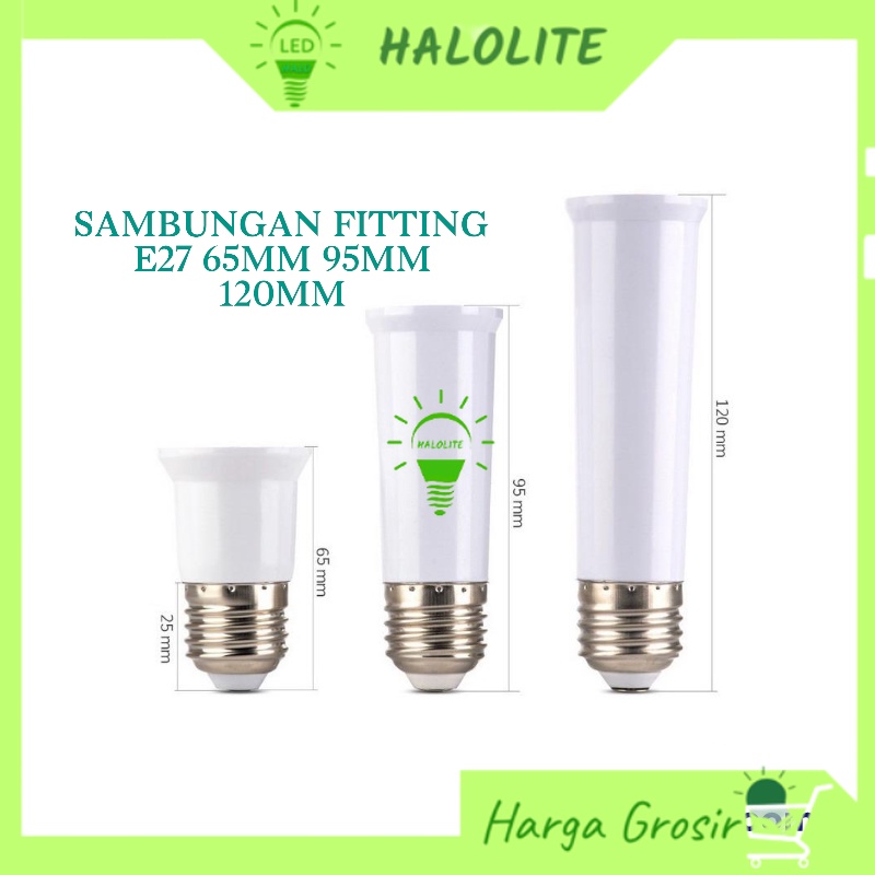 Jual Sambungan Fitting Lampu Downlight Panjang Extension E27 sambung ...