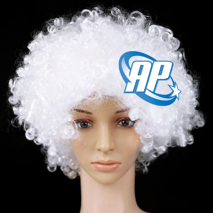 Jual Wig putih / wig kribo/ Wig Badut / Wig Cosplay/ Rambut Palsu full ...