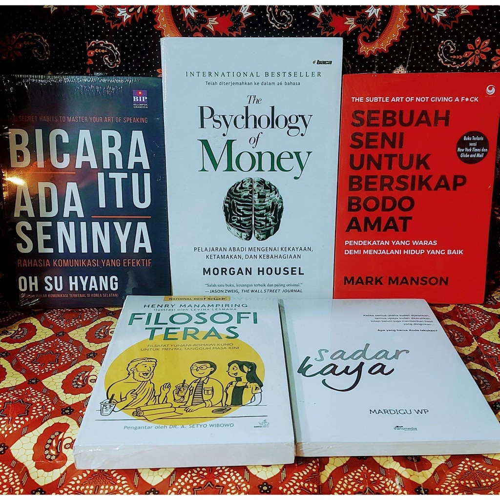 Jual Paket 5 Buku Motivasi Psycology Of Money Bicara Itu Ada Seninya