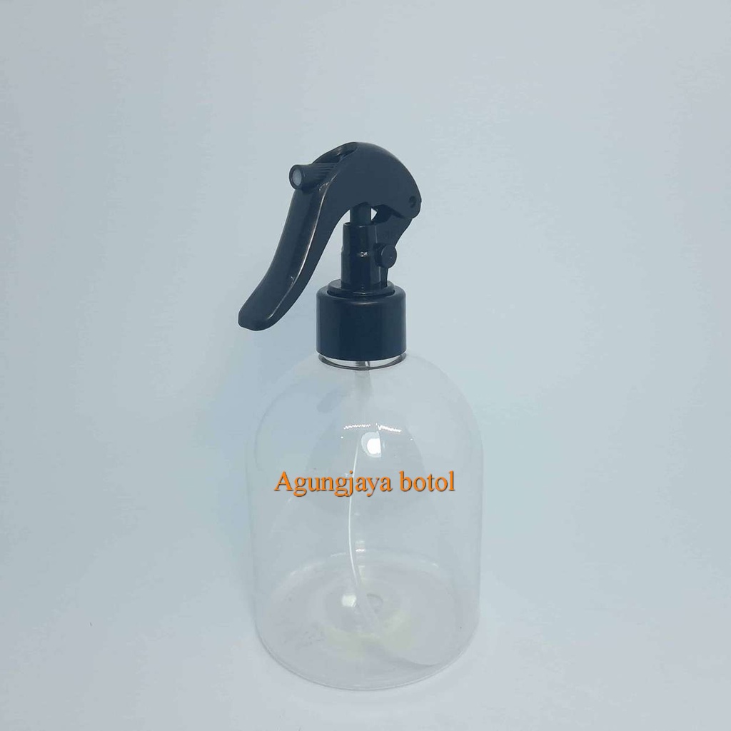 Jual Botol Pet 500 Ml Oval Natural Tutup Mini Trigger Neck 28 / Botol ...