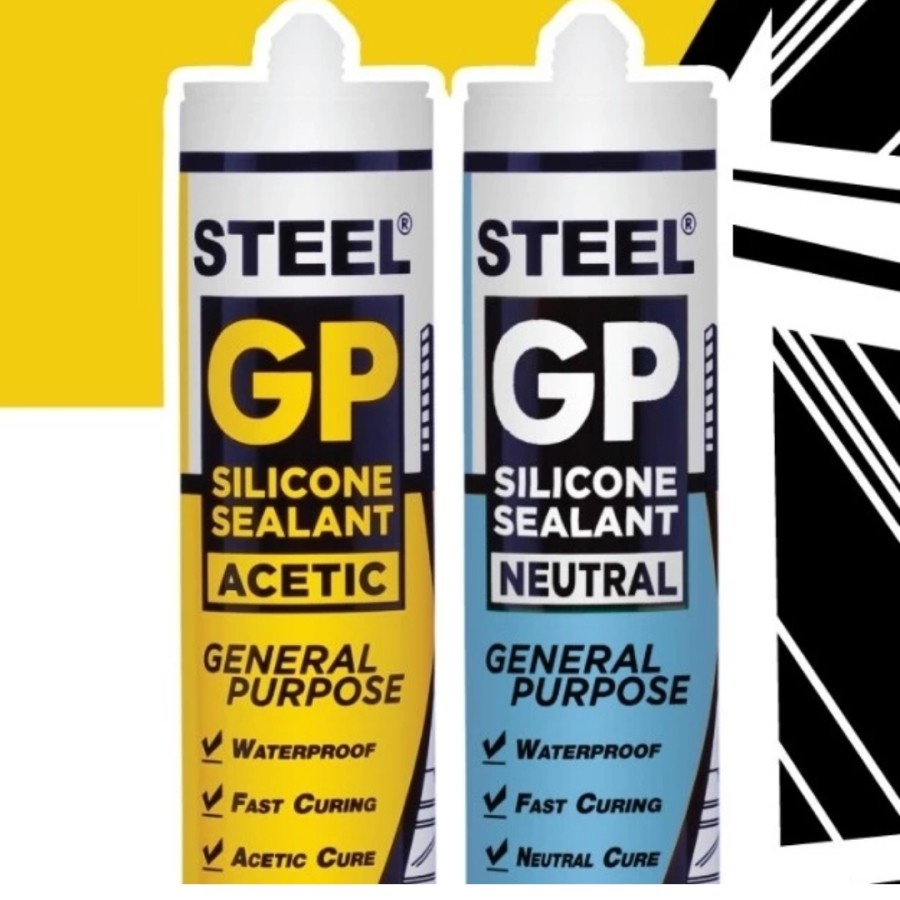 Jual Steel GP Sealant Kaca Asam Neutral Sealant Lem Kaca Silicone Asam ...