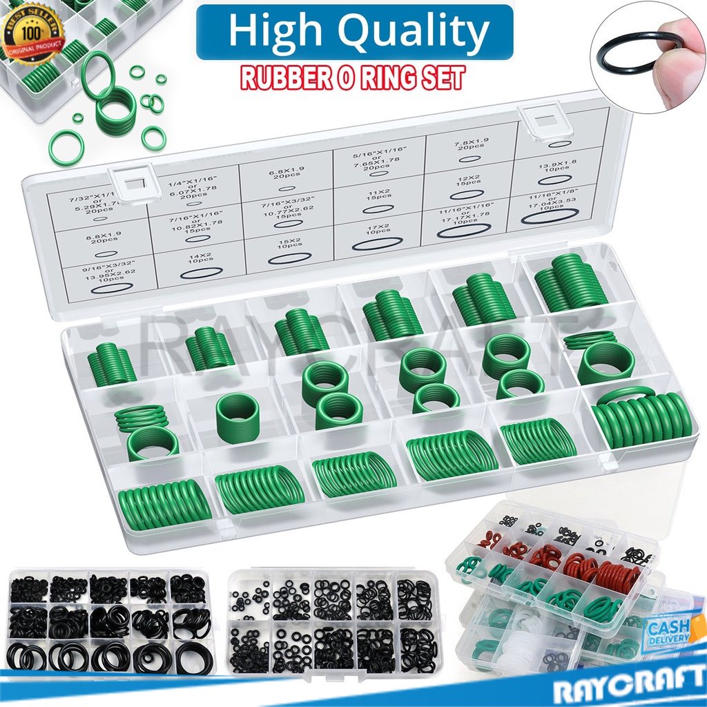 Jual Karet Rubber O Ring Seal Tightening 270 PCS O Ring Kit Rubber O Rings Karet Sil 200Pcs ...