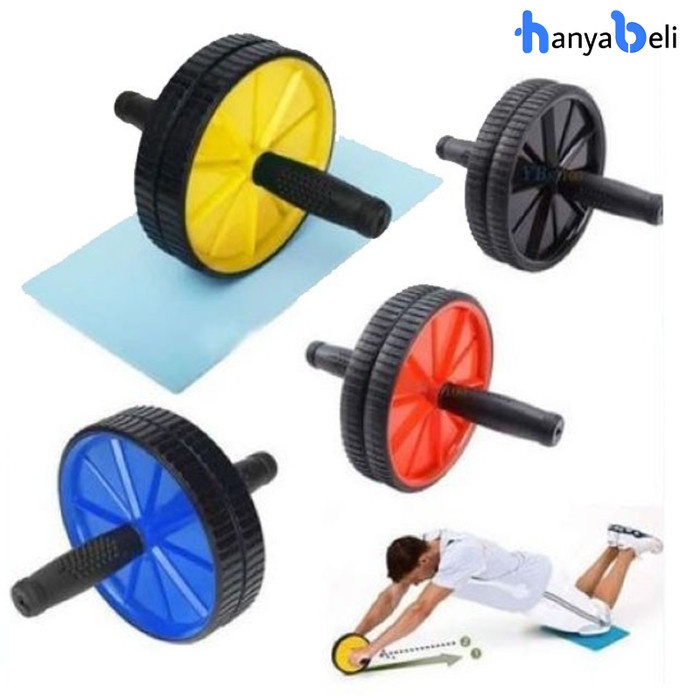 Jual Alat Fitness Roller Kebugaran Otot Perut ABS Abdominal Double ...