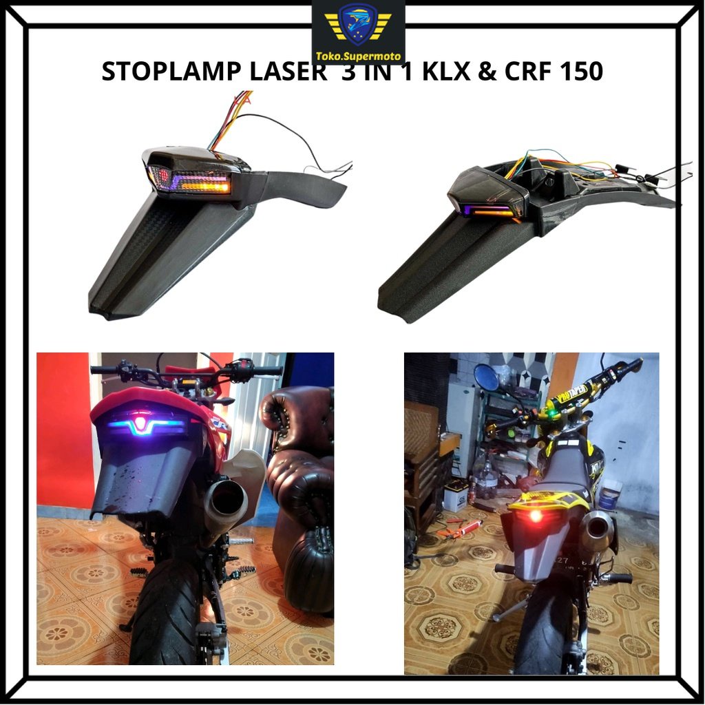 Jual Spakbor Slebor Belakang Undertail Stoplamp 3 In 1 KLX 150 CRF 150 LED LASER HRV | Shopee ...