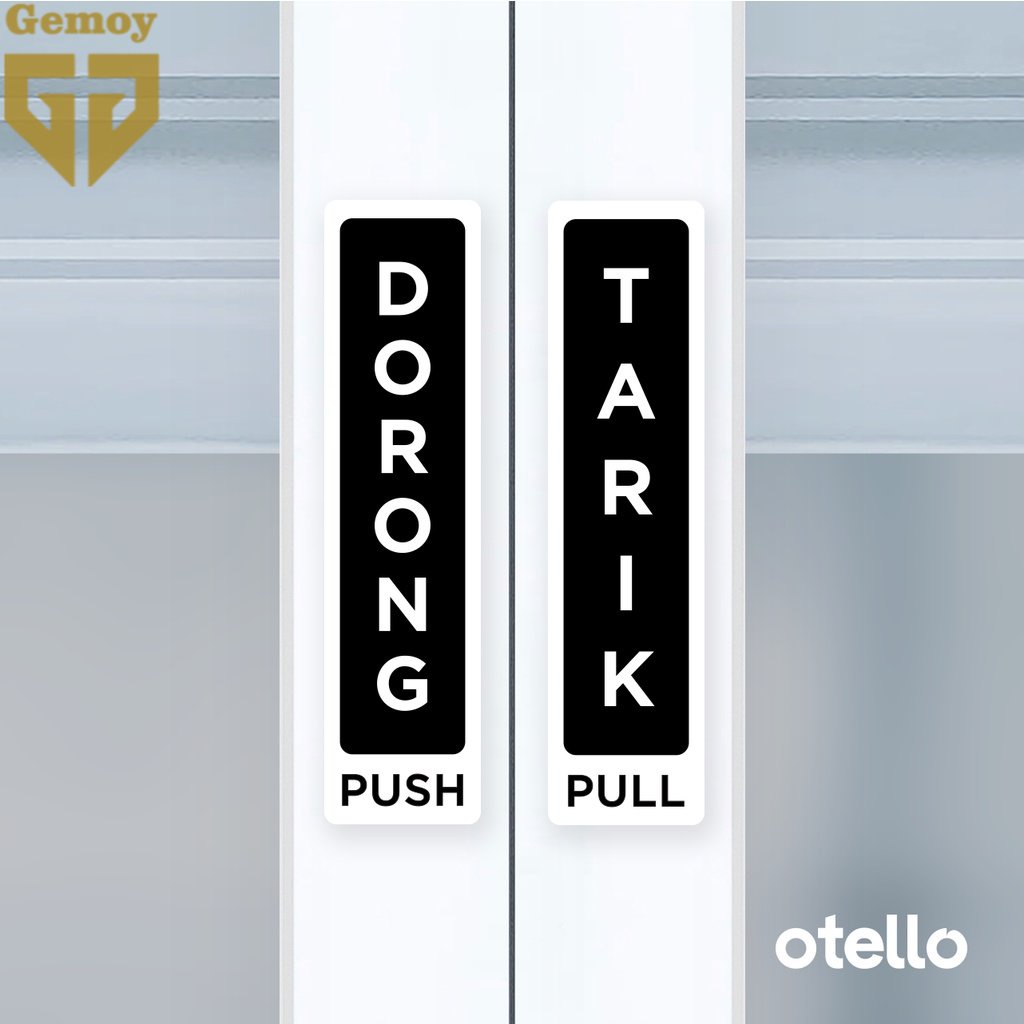 Jual Label Dorong Tarik Signage Akrilik Sign Board Acrylic Pintu ...